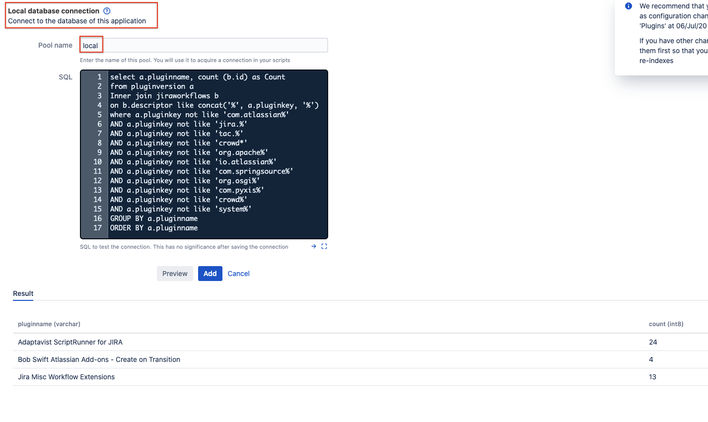 Checking Plugin Usage in Post-Functions and Custom... - Atlassian Community