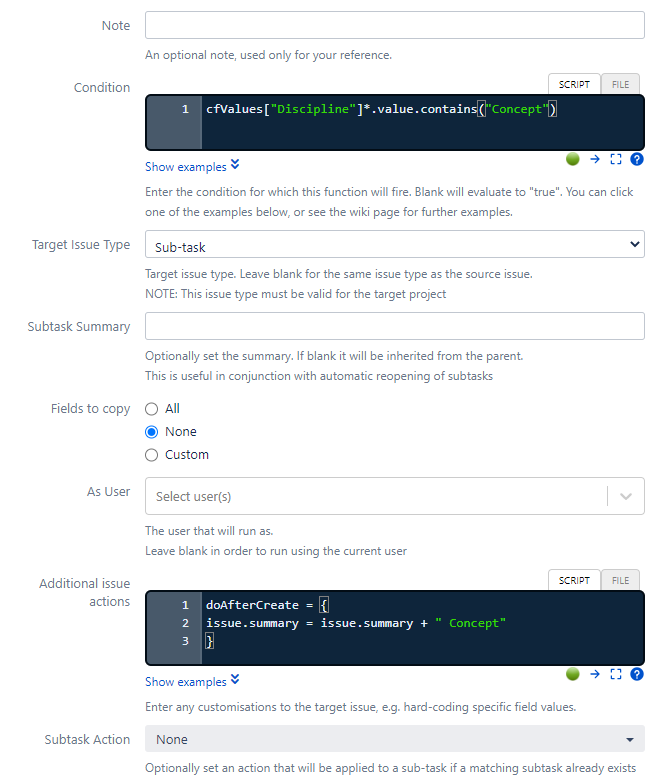 Solved: ScriptRunner "Create a sub-task" post function fai...
