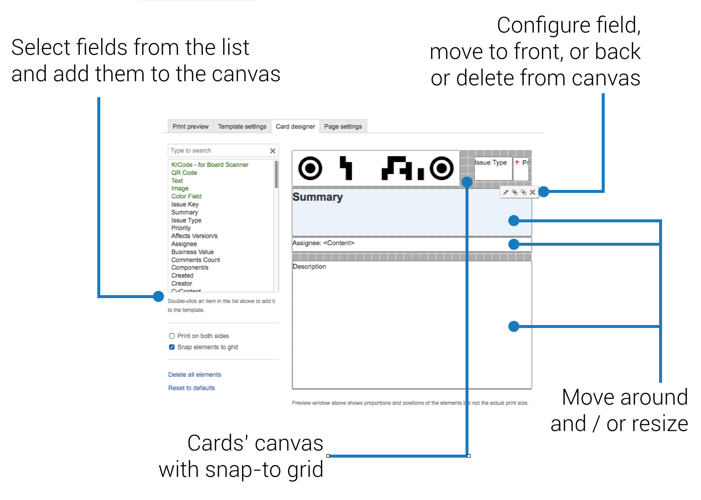 Print out paper cards in correct format and with i...