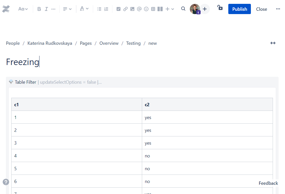 Lock Header Row in New Editing Experience