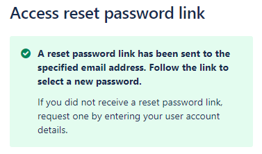 Solved: Customize "Reset password link sent" page