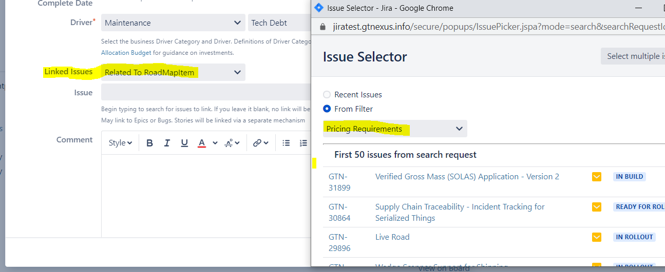 The Linked Issues Field
