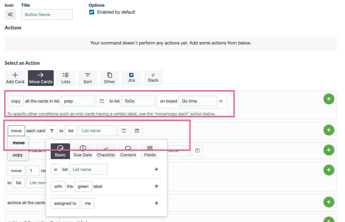 Solved: Board button to copy specific checklist title from...