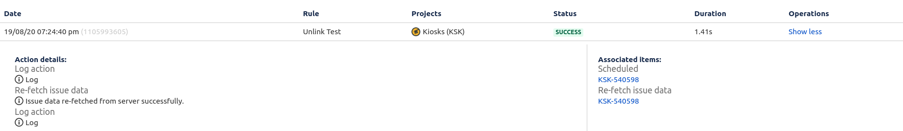 Automation for Jira: Delete Issue Links