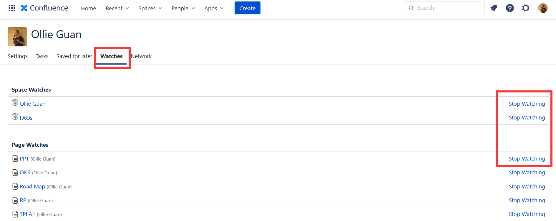 How do we stop email notifications in Confluence