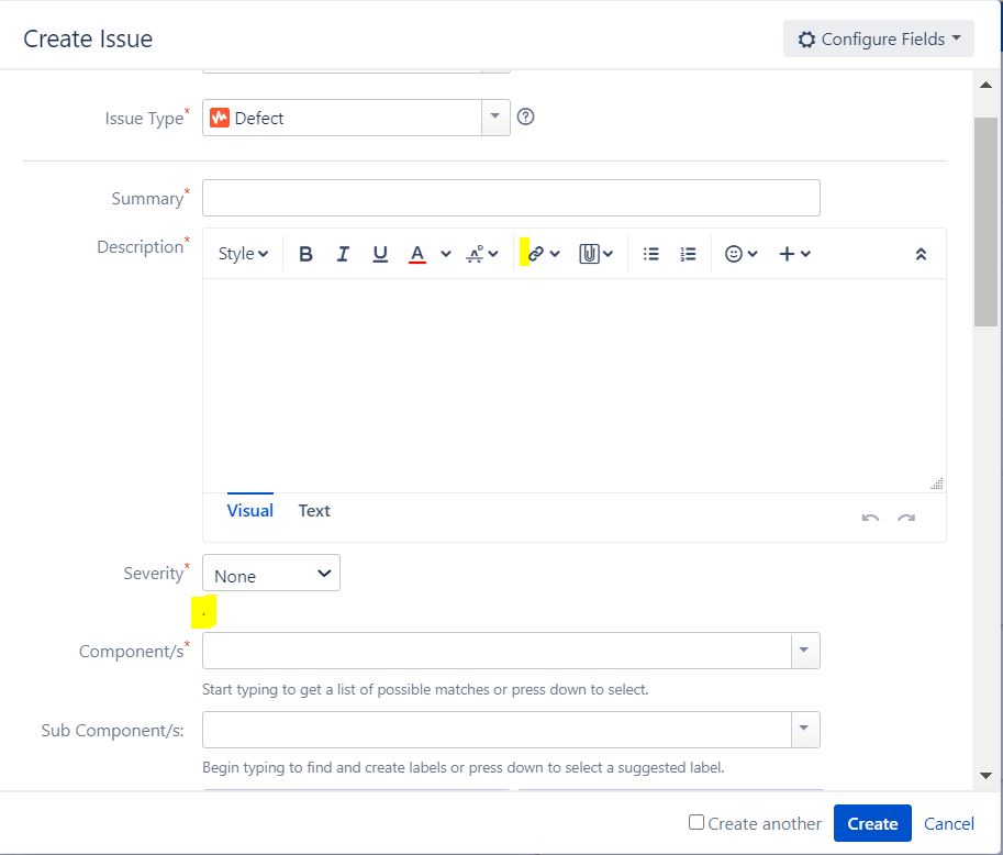 Solved: Empty line with dot appears while creating defect ...