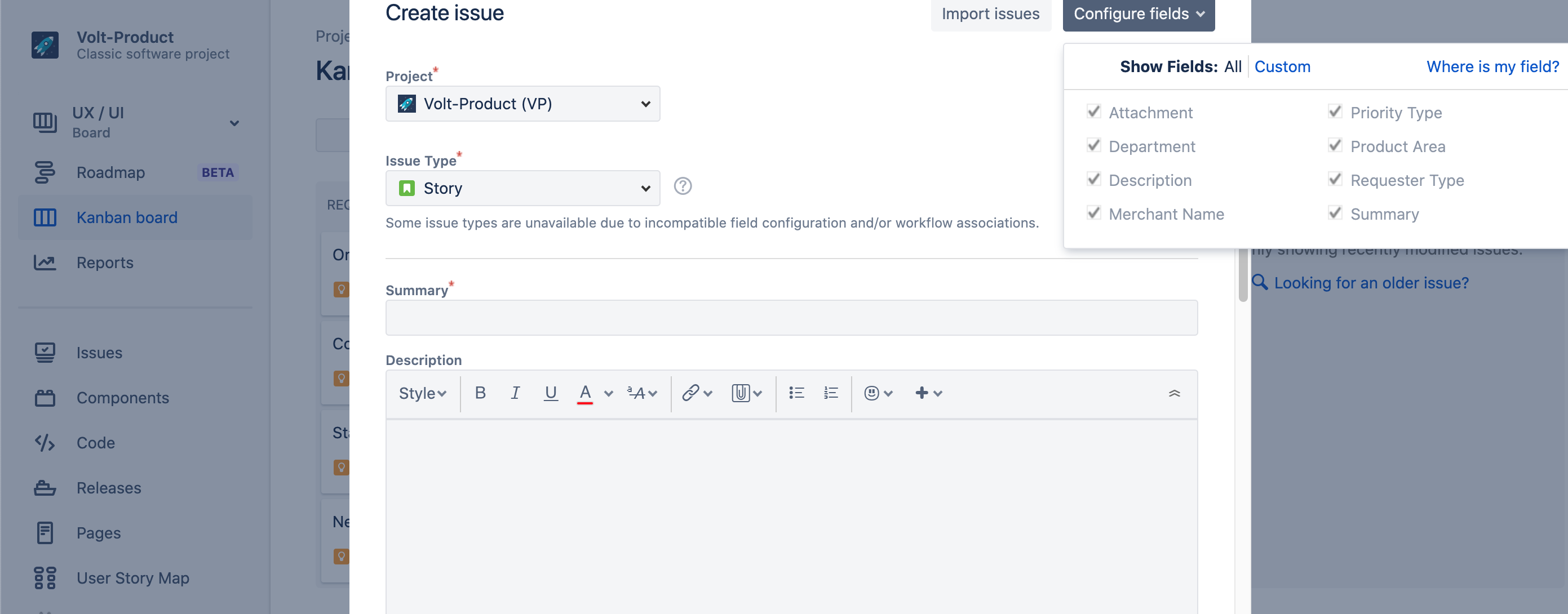 How do I apply specific customized fields to cards...