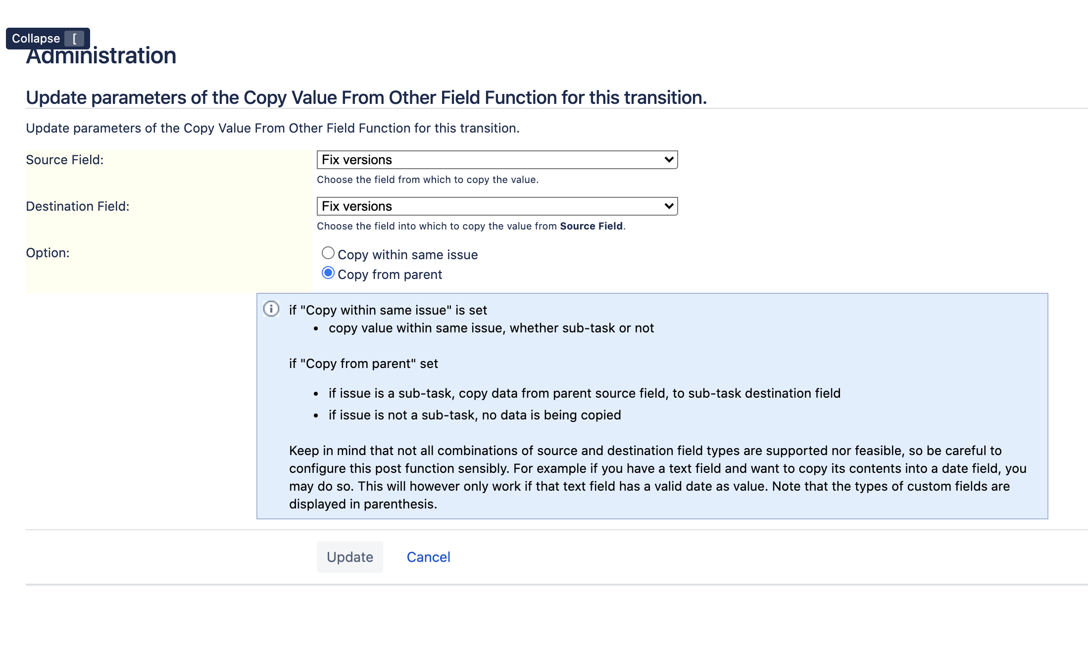 How to have sub-tasks inherit Fix Version field fr...