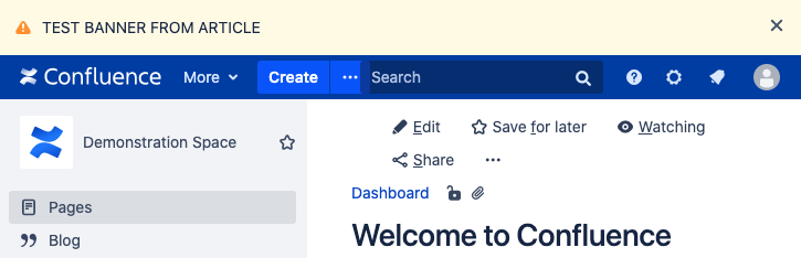 Confluence Banner with ScriptRunner