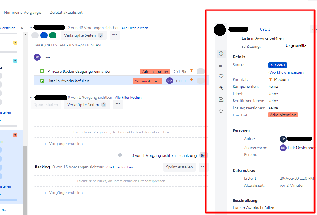 How to disable the new Info Panel in Backlog-View?