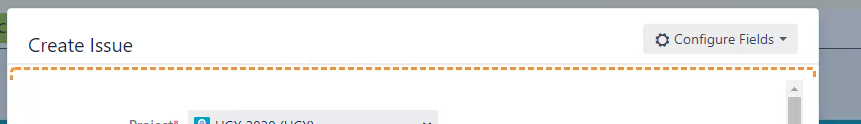 Solved: Orange dashed line on New Issue dialog
