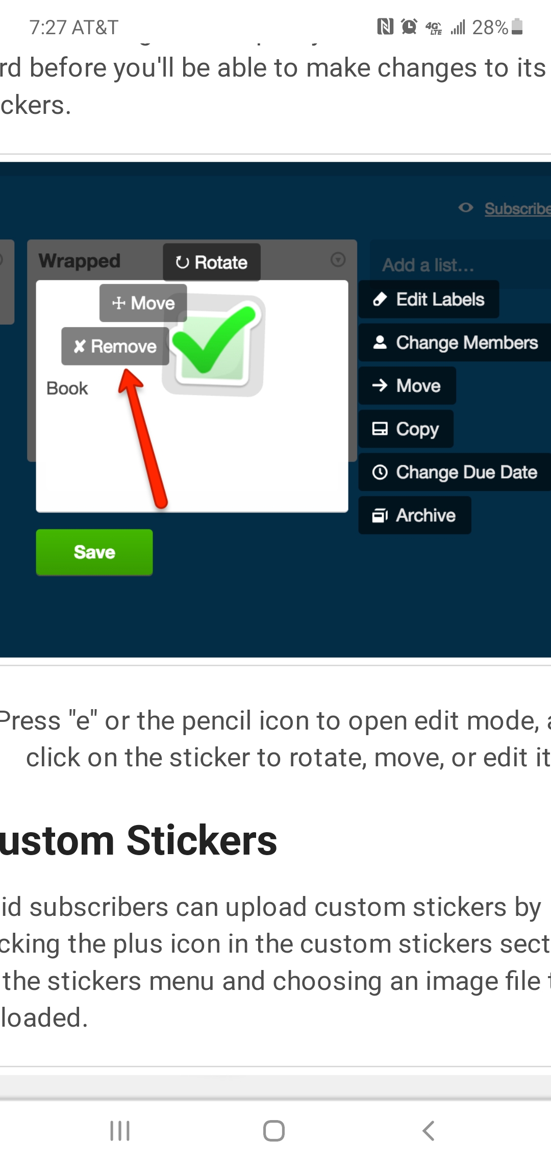 How can I format stickers