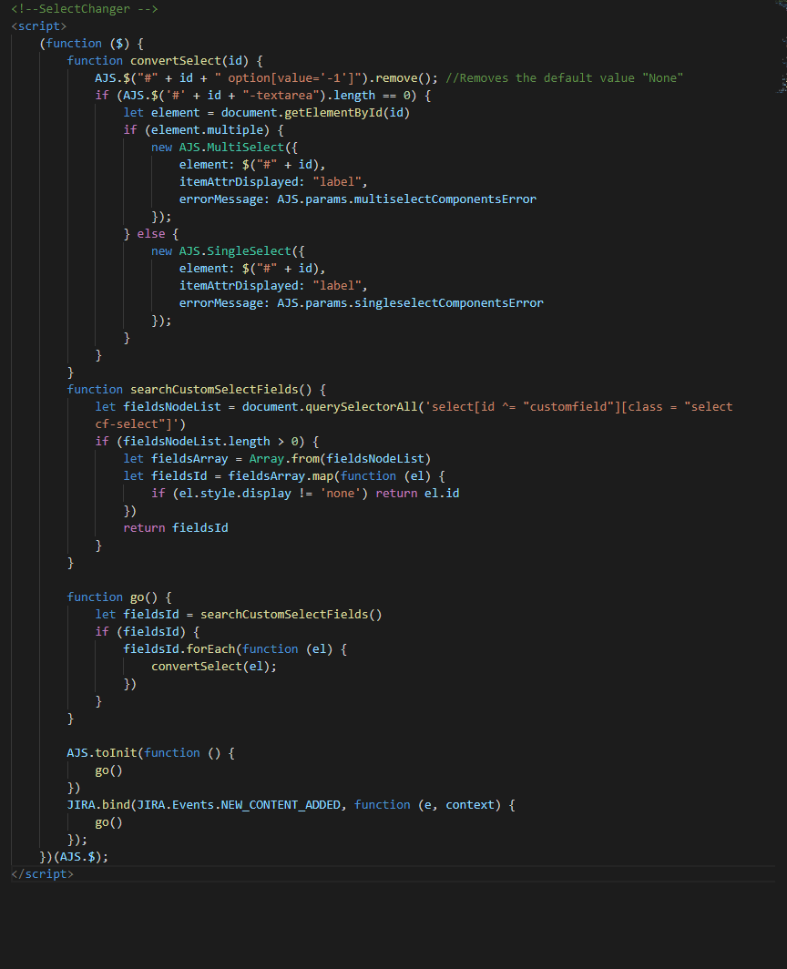 How to apply multiselect for all custom fields at ...