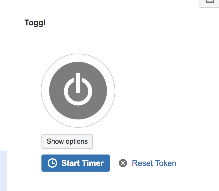 Toggl Update; Toggle Button Disappears