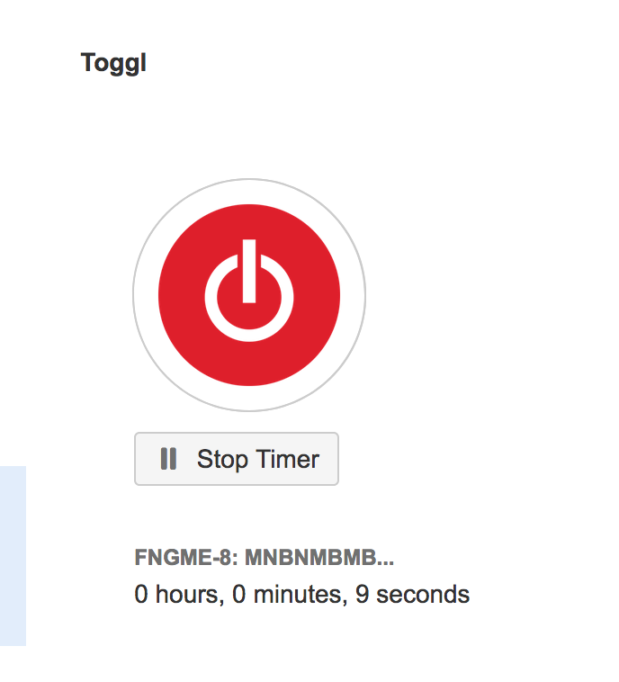 Toggl Update; Toggle Button Disappears