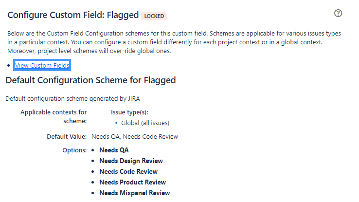 Custom field (Flagged) not editable in New Issue V...