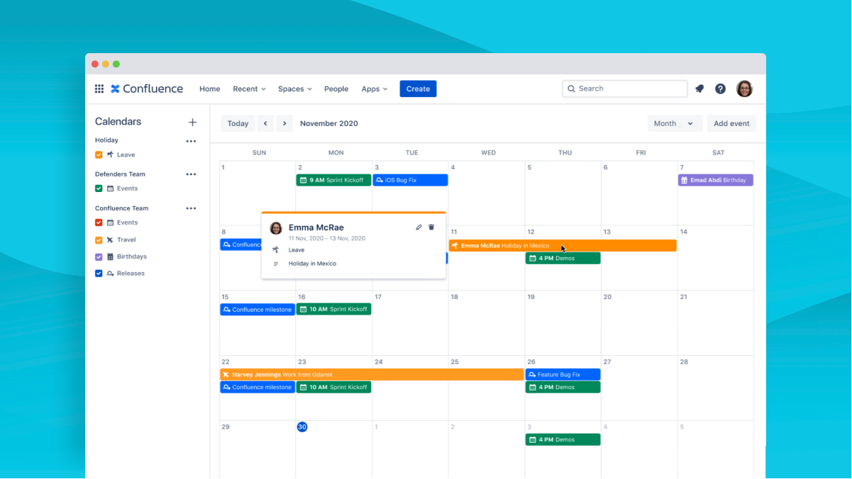 Team Calendars is the latest addition to Confluenc... - Atlassian Community