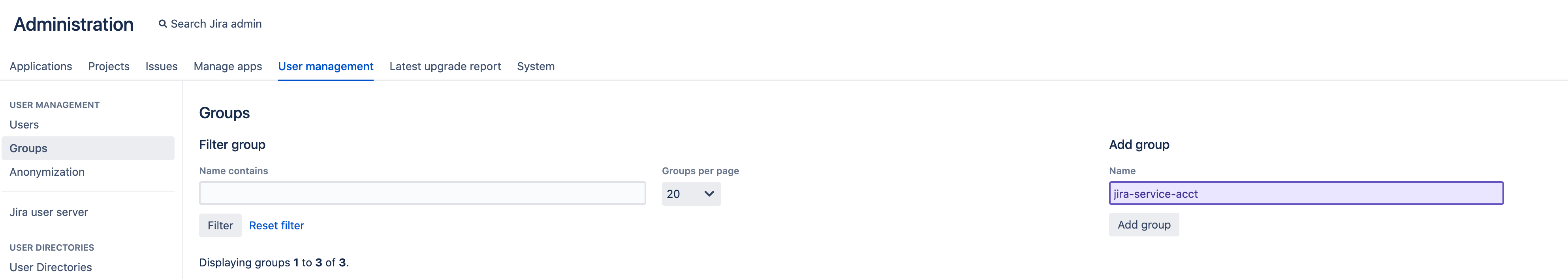 Creating a Jira Service Account with Groups and Pe... - Atlassian Community