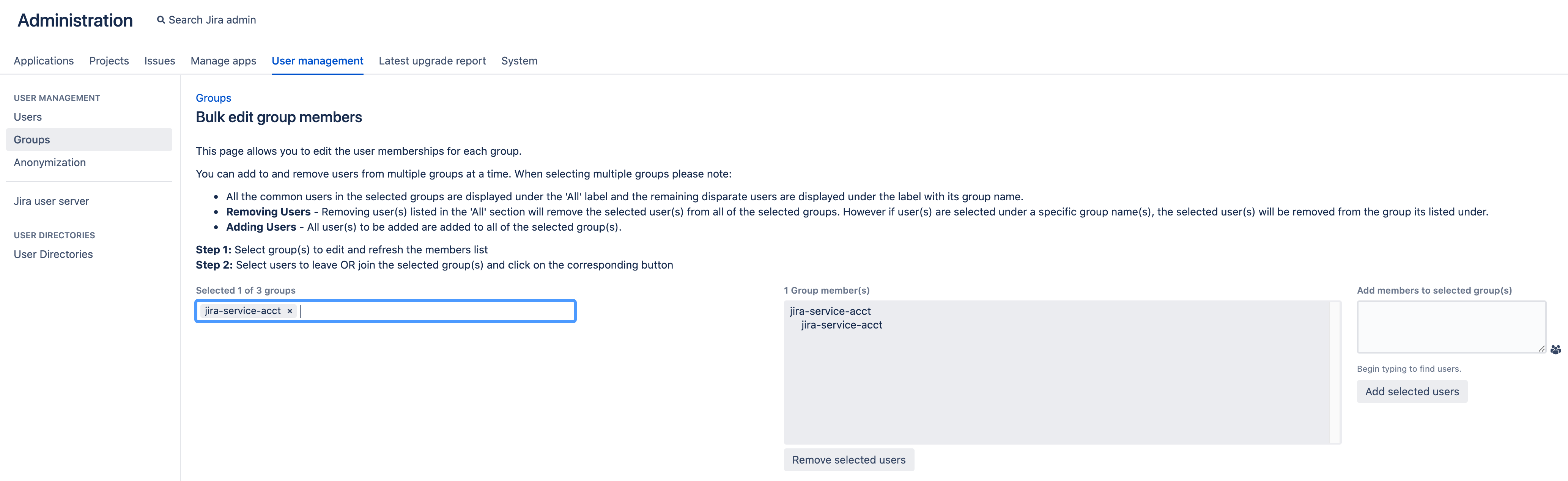 Creating a Jira Service Account with Groups and Pe... - Atlassian Community