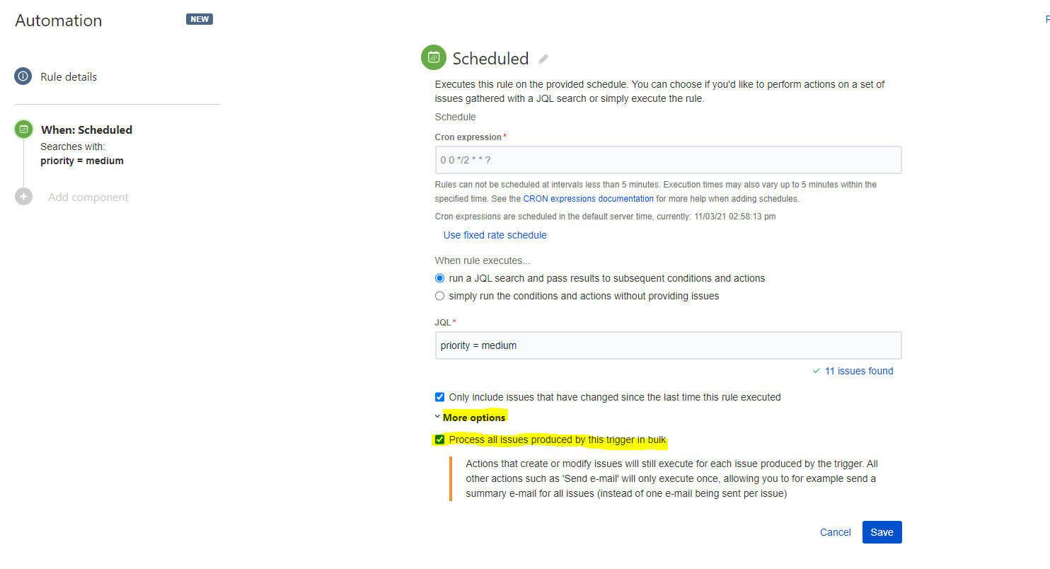 Solved: JIRA Automation Rules scheduled daily and duplicat...
