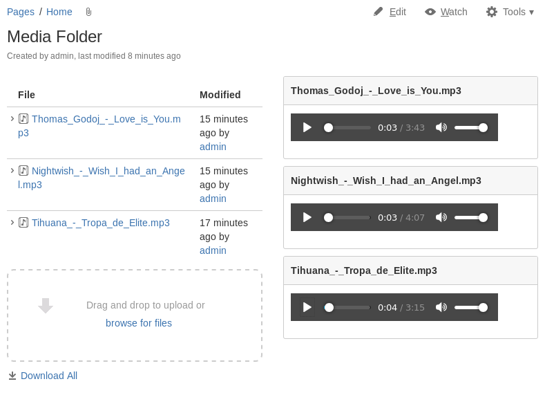 How can i create folders for media files?