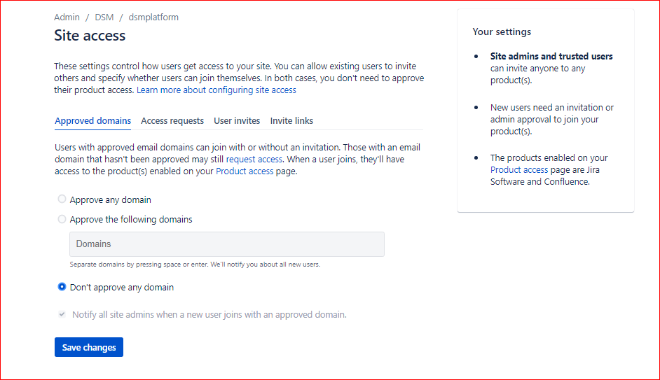 Solved: disable User invite functionality