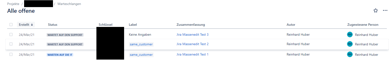 Adding Label with mass editing / Label in der Wart...