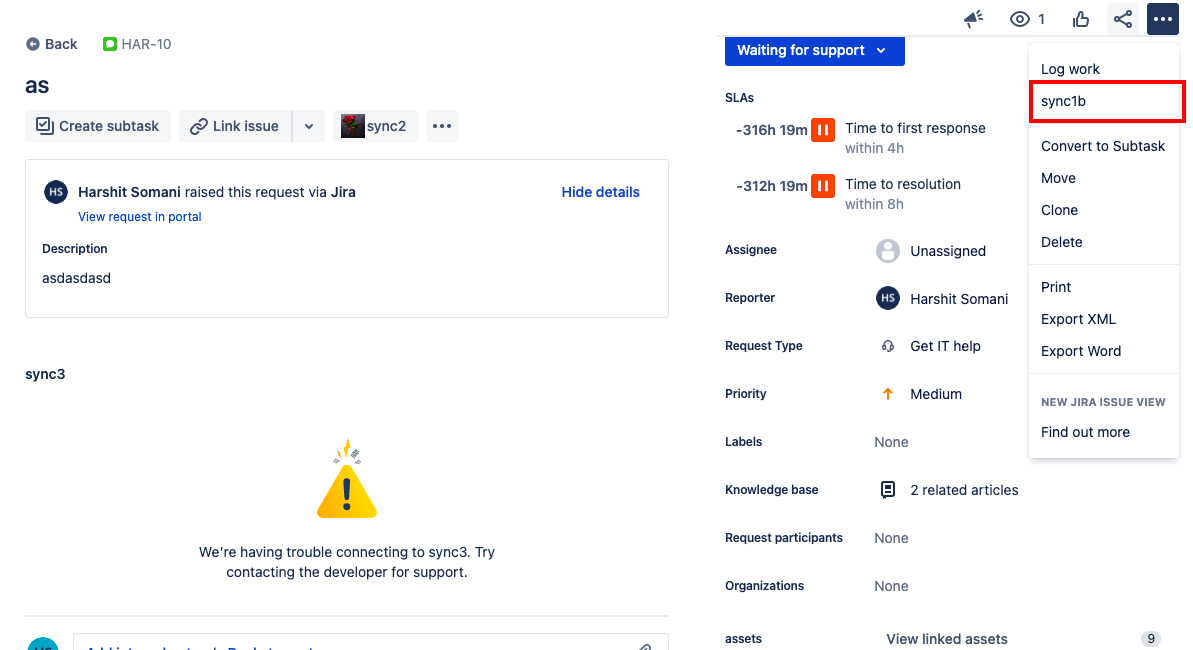 How to add an iframe to a button in a ticket?