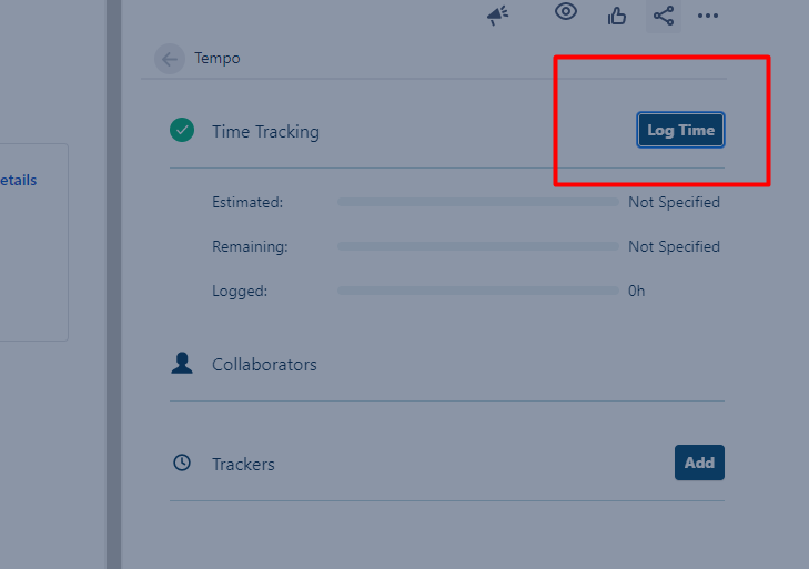 Solved: Tempo Log Time button doesn't open window