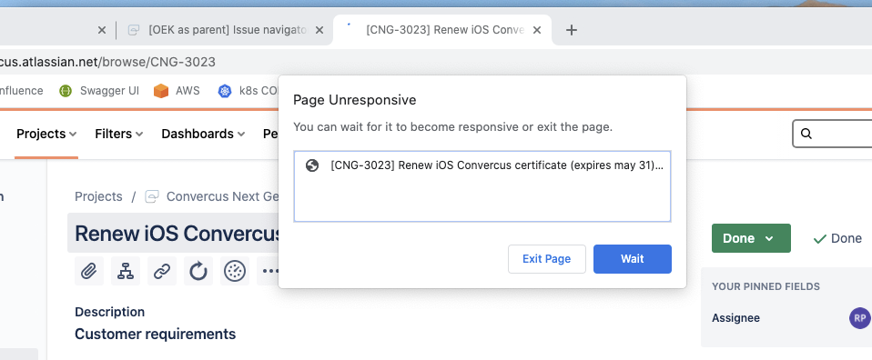 Page Unresponsive on Chrome Browser 89