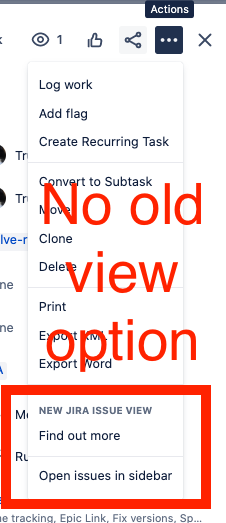 Solved: Temporarily click through to the old issue view