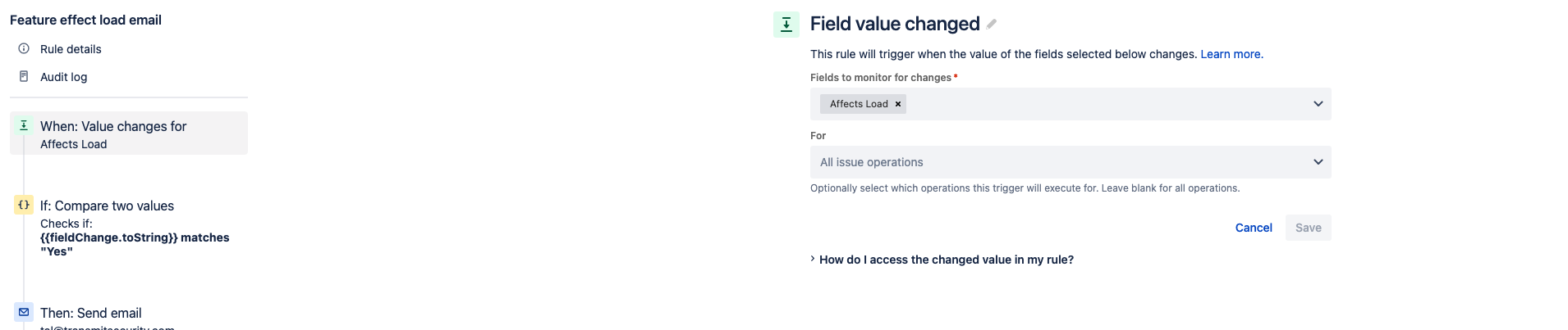 Solved: When field value changed - use regular expression