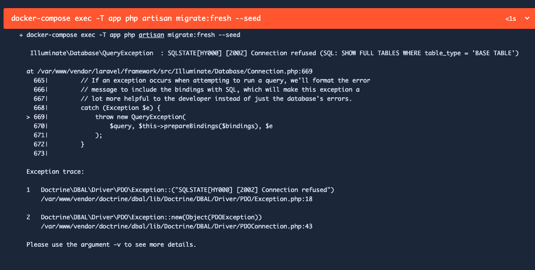 Solved: Pipelines, PHPUnit, Docker Compose and Laravel