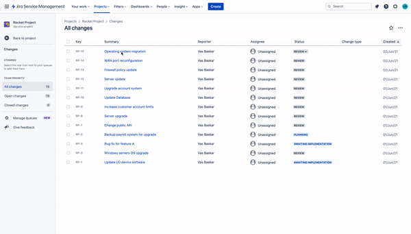 Introducing the native change calendar in Jira Service Management
