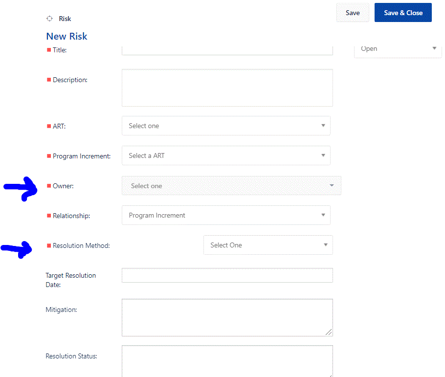 Why do Risks in Jira Align require Owner and Resol...
