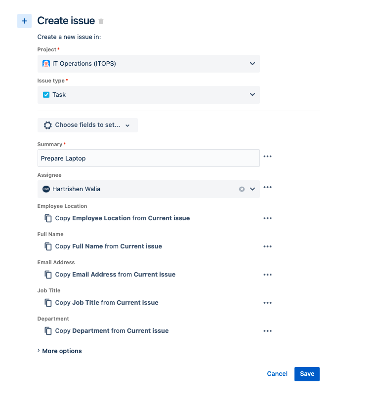 How do I copy custom field value from Parent Issue...