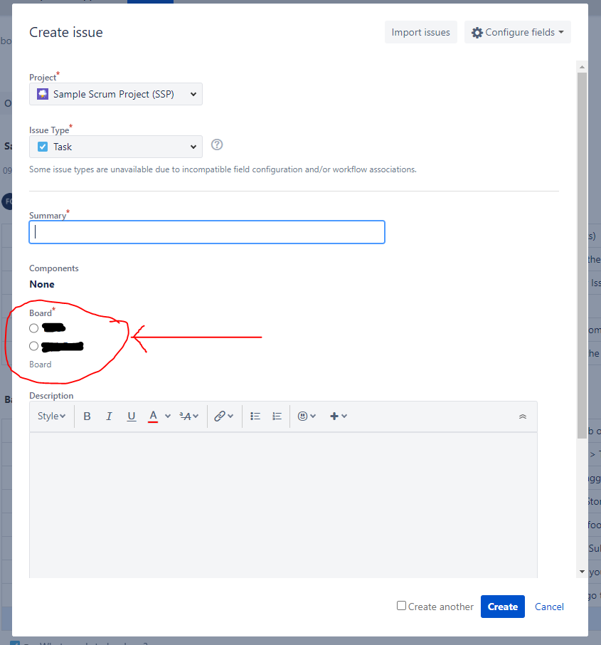 Can't choose board in same project when creating i...