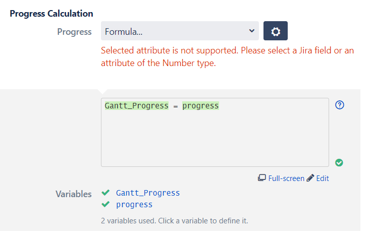 Solved: Use user-defined formula field for Structure.Gantt...