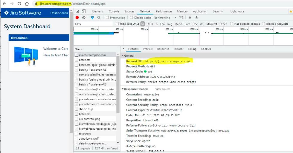 Need help in JIRA header