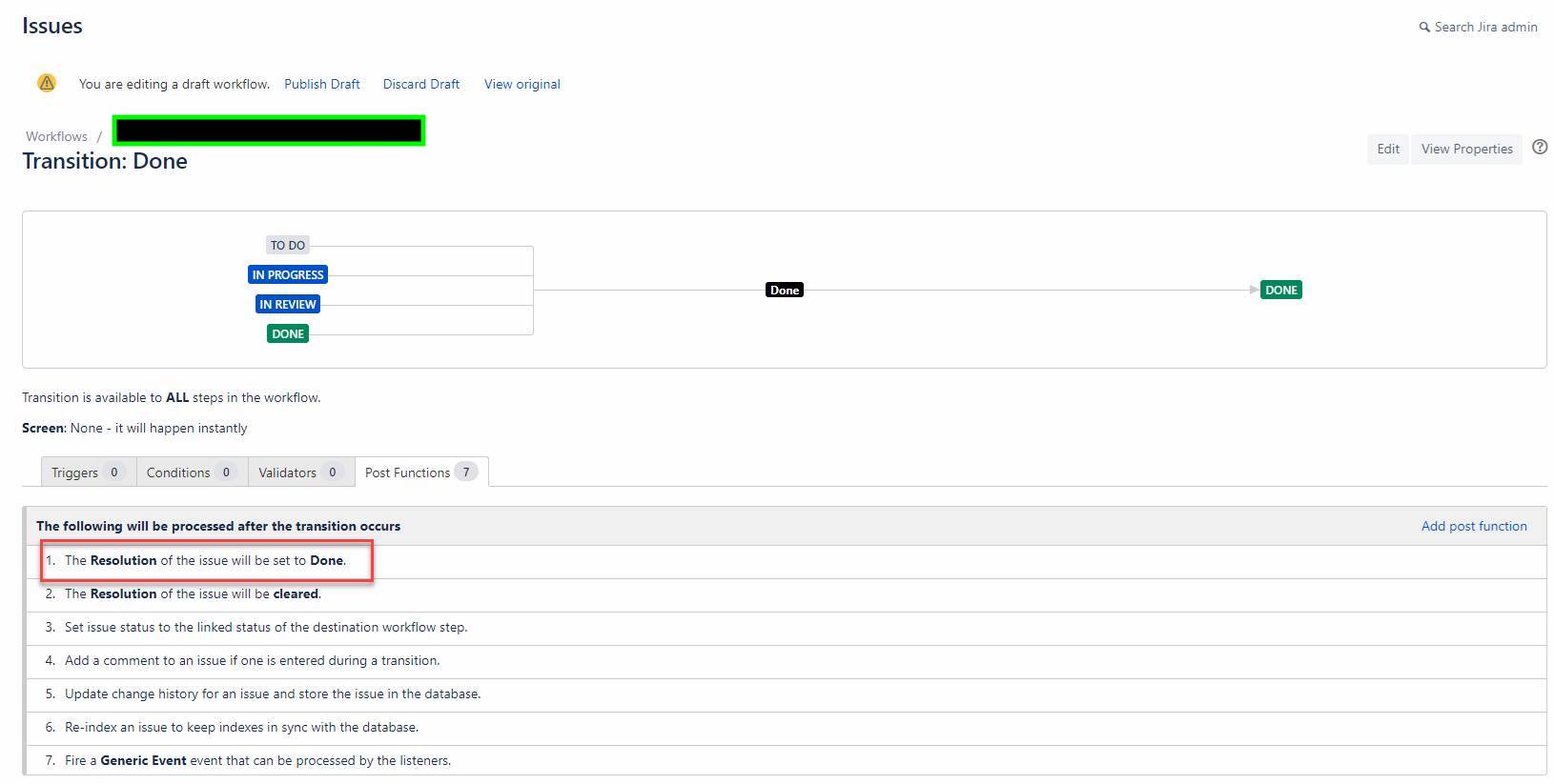 Solved: issue is status done but report is unresolved