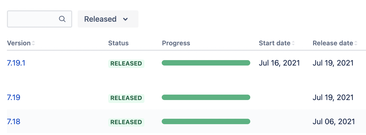 Solved: Fix/Release Version Missing