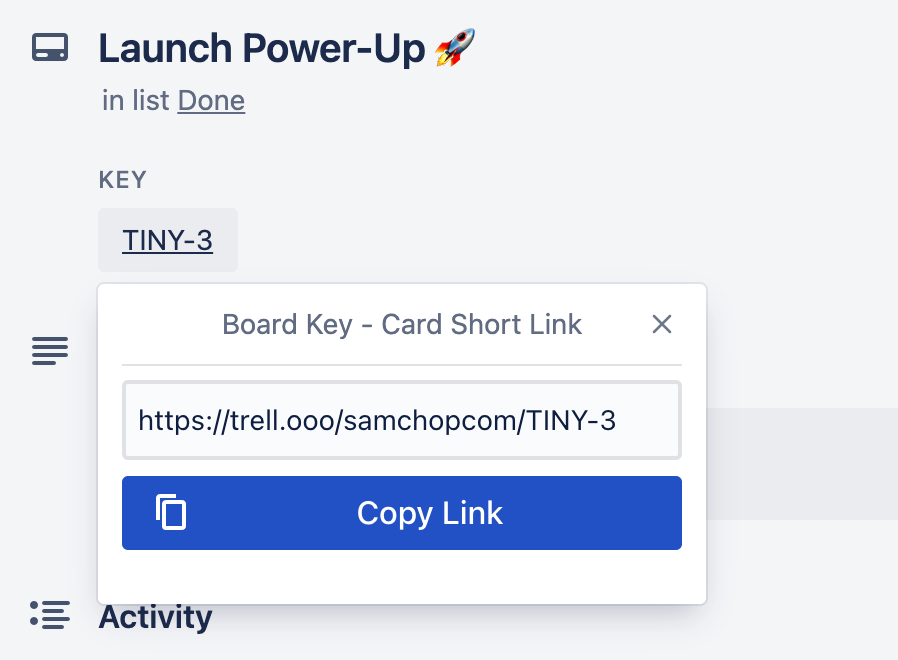 Jira-style project keys and issue keys but for you...