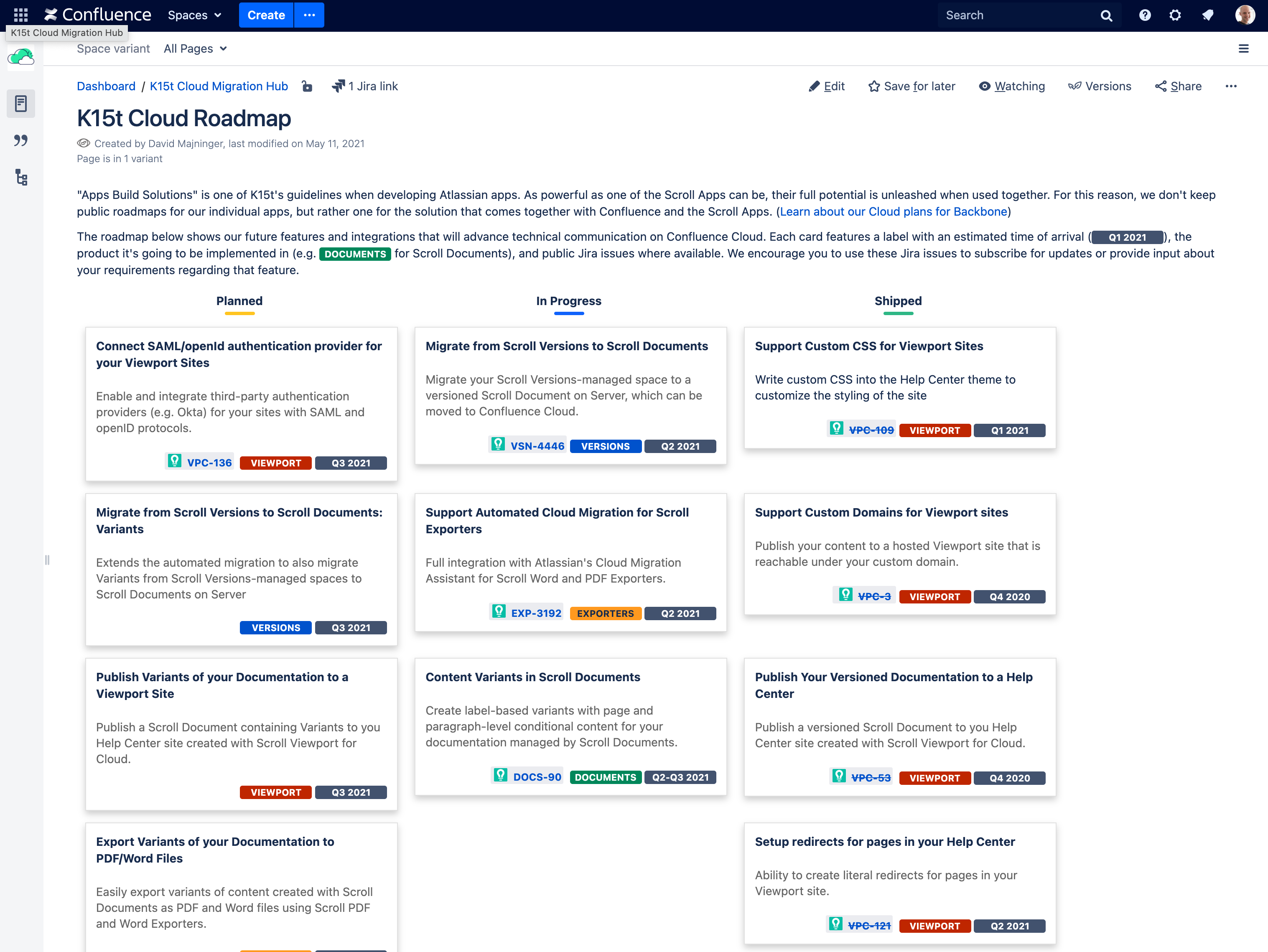Product (Cloud) Roadmap in Confluence [Atlympics!] - Atlassian Community