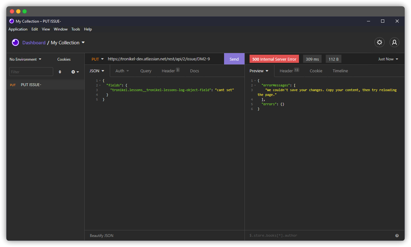 Solved Put Rest Api 2 Issue 500 Error Jira Rest Api Err
