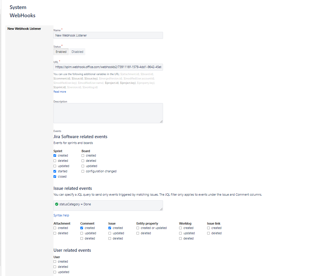 Solved Jira Webhook Jql Query For Done 