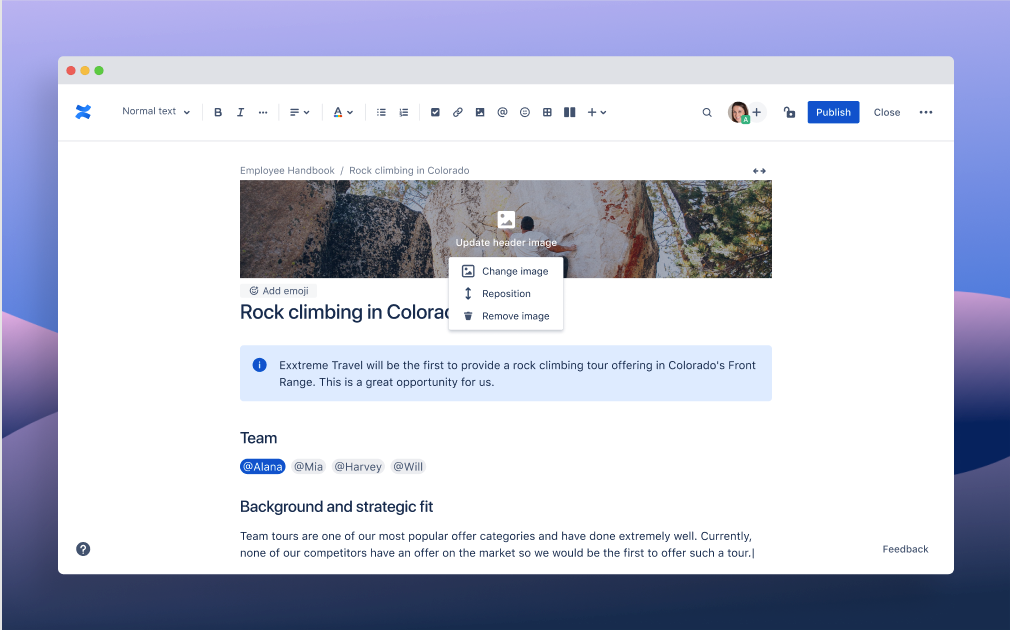 New! Emojis in page titles & page header images