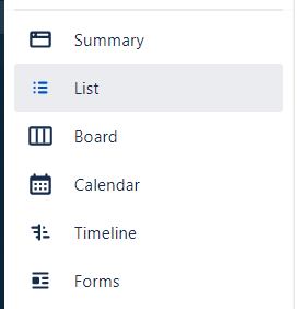 How to enable list view to a project?