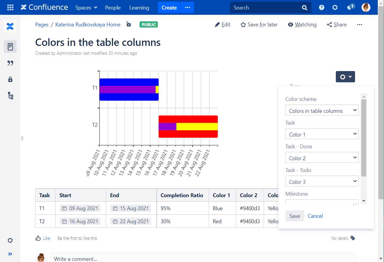 How to change the color for chart from macros to s...
