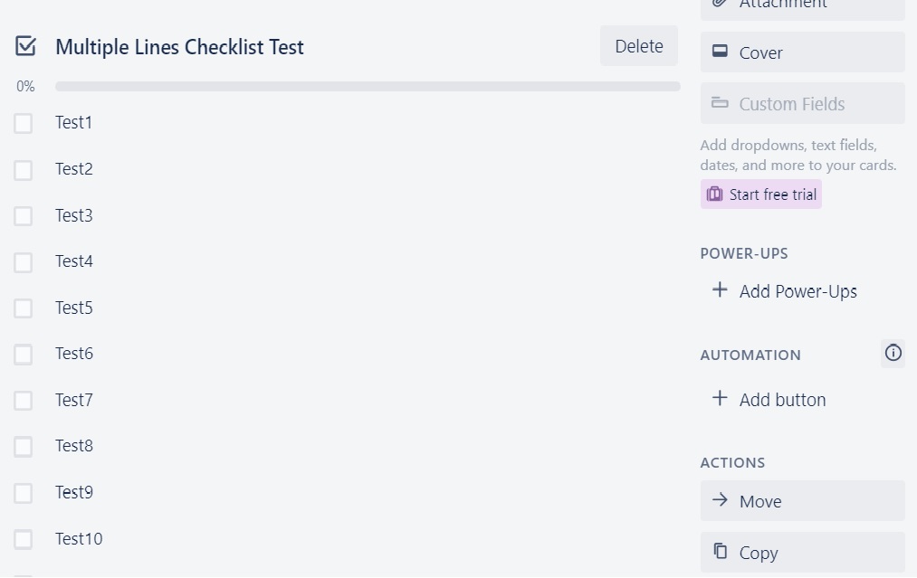 Multiple lines in checklist items