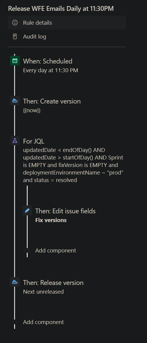 Solved: Automation for each issue Solved: Automation for each issue